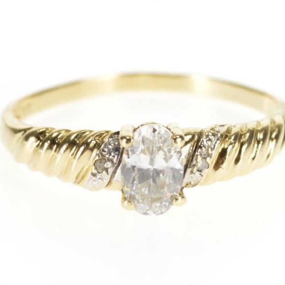 Jems and Collectibles | Jewelry | K Solid Gold Diamond X2 Ring Cz ...